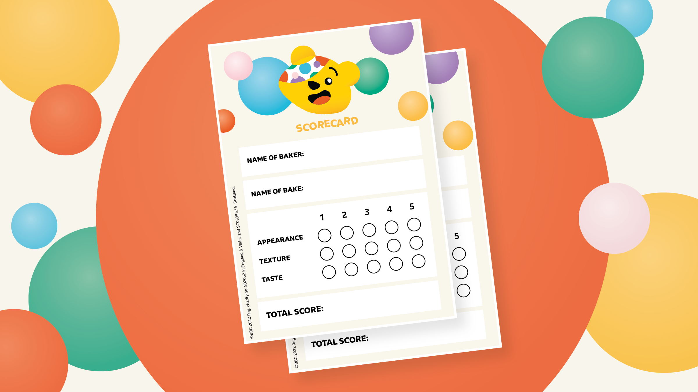 Baking scorecards - BBC Children in Need