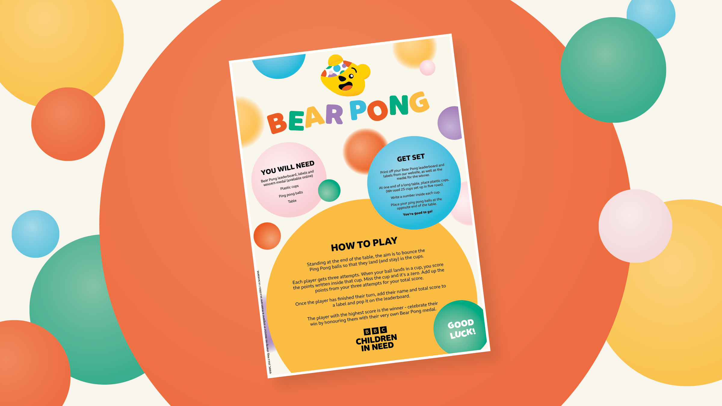 Bear Pong fundraising game - BBC Children in Need