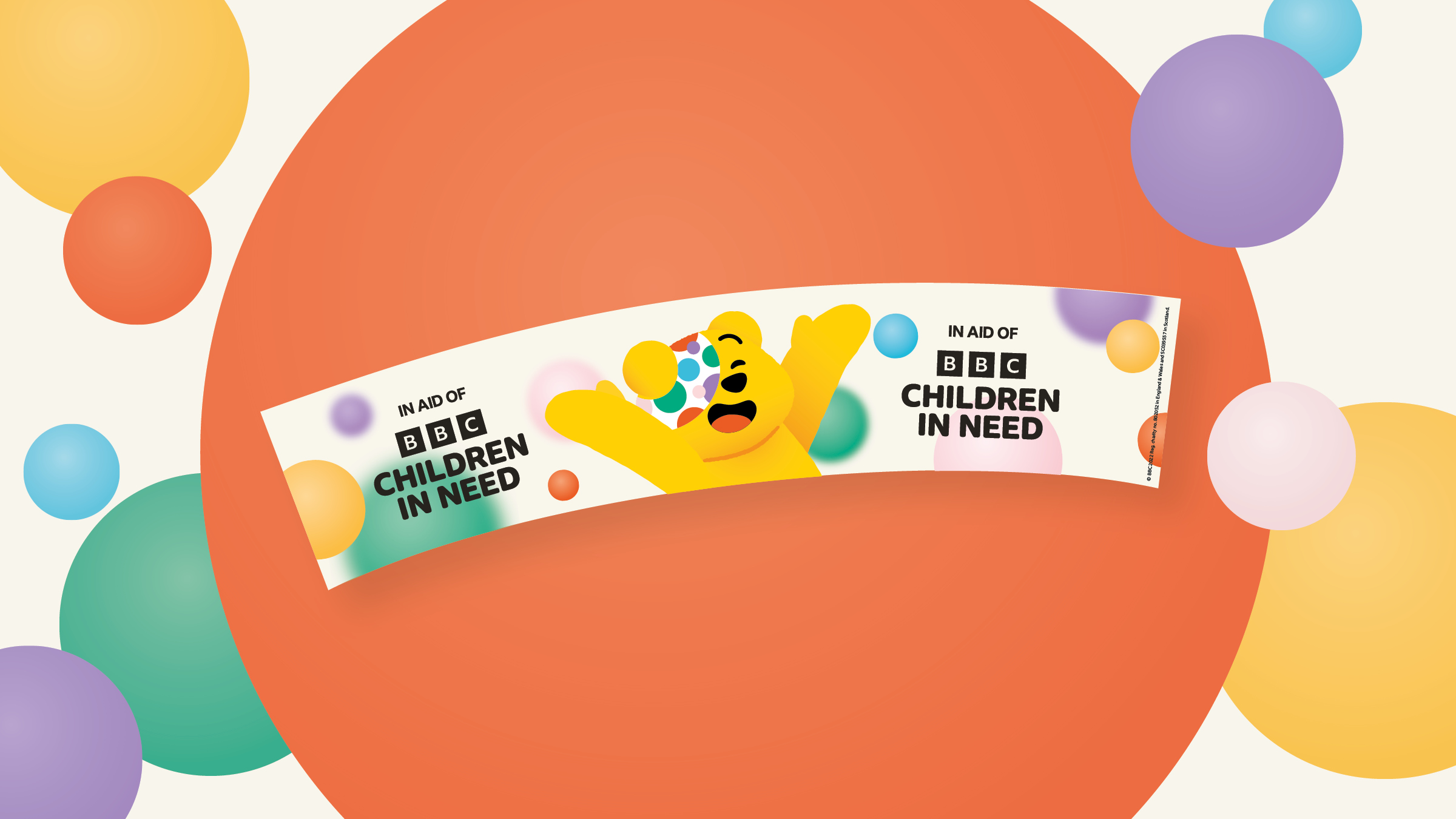 Collection bucket label - BBC Children in Need